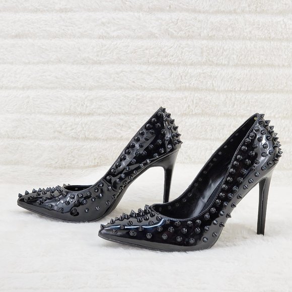 Liliana | Shoes | Spikey Pointy Toe Pumps High Heel Shoes Spiked Patent ...
